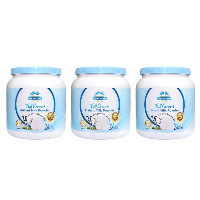 Nature One Dairy Instant Full Cream Milk Powder Tub 1KG x 3 - Nature ...