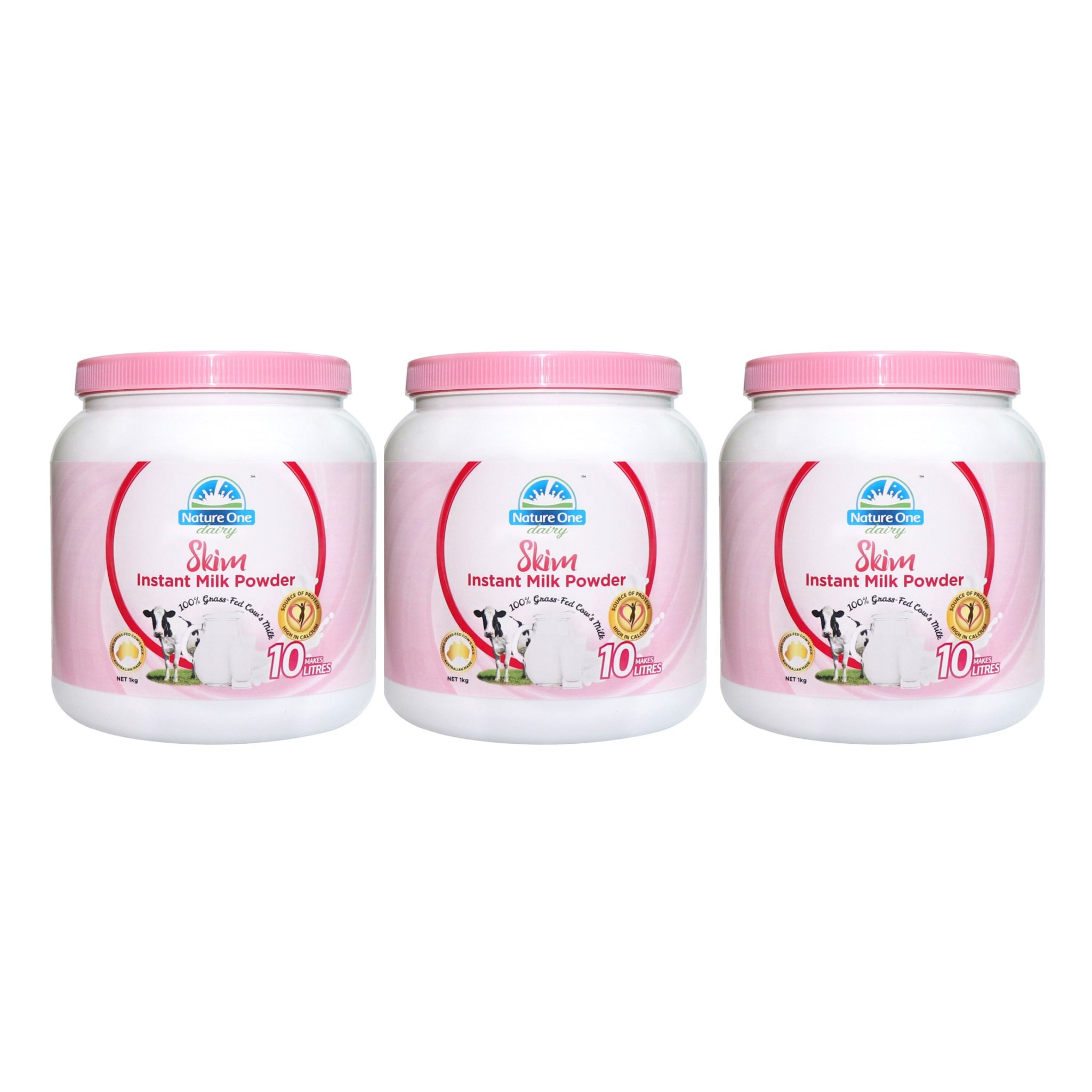 Nature One Dairy Instant Skim Milk Powder Tub 1KG x 3 - Nature One Dairy®