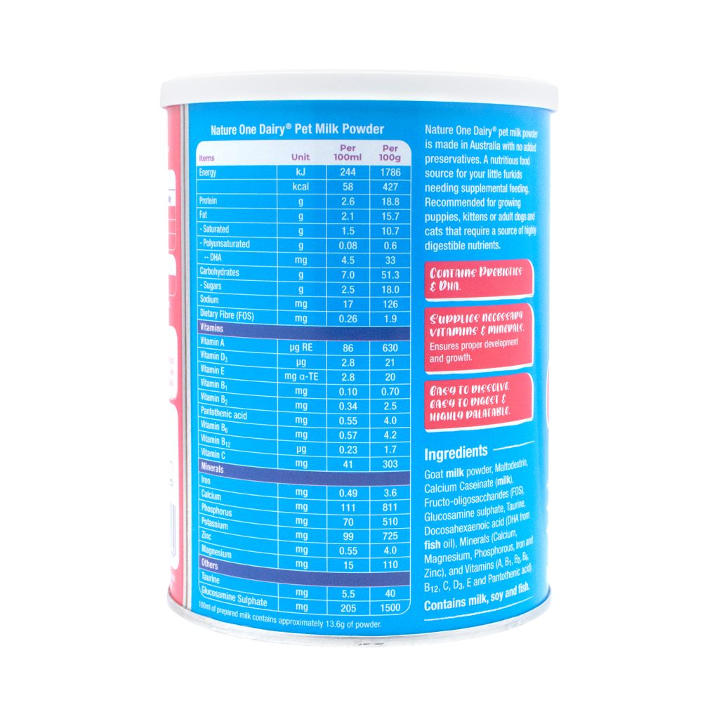 Nature One Dairy Fluffy Choice Pet Milk Powder 400g - Nature One Dairy®