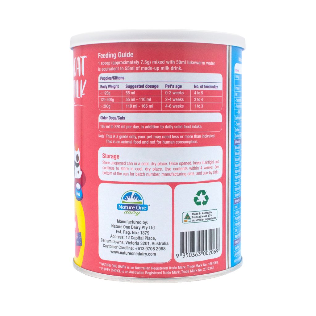 Nature One Dairy Fluffy Choice Pet Milk Powder 400g - Nature One Dairy®